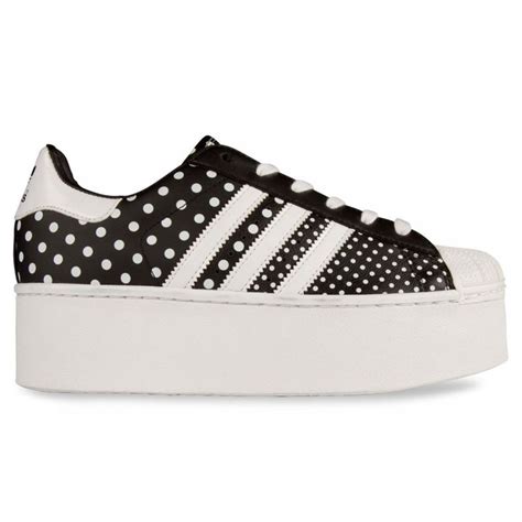 adidas originals SUPERSTAR PLATFORM, Black/White Polka @ Hype DC ...