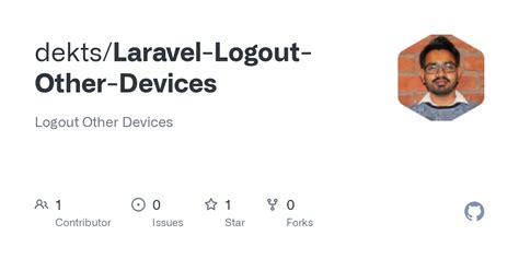 Github Dektslaravel Logout Other Devices Logout Other Devices