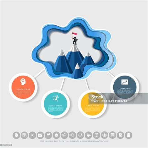 4 단계 또는 옵션 차트 그래프 통해 통신 데이터 리더십 기술을 Infographic 템플릿을 만들 사실과 통계 더 흥미로운