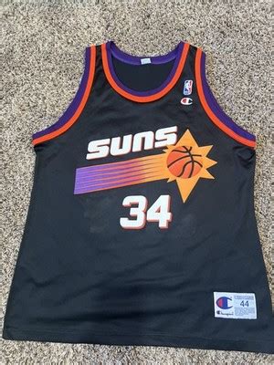Vintage Champion Phoenix Suns Charles Barkley Jersey Size 44 Black Ebay