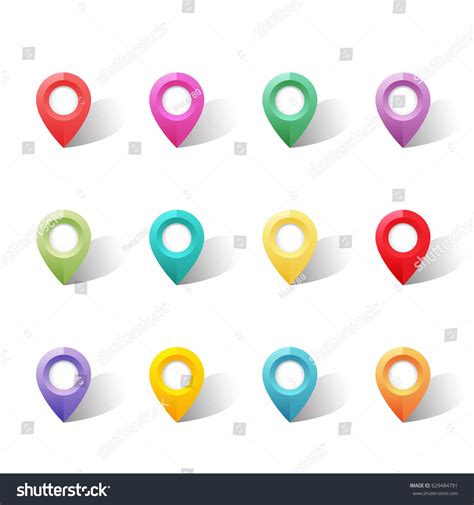 Colored Pointers Vector Set Royalty Free Stock Vector Avopix