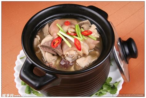 潮式黄豆猪手煲摄影图 传统美食 餐饮美食 摄影图库 昵图网