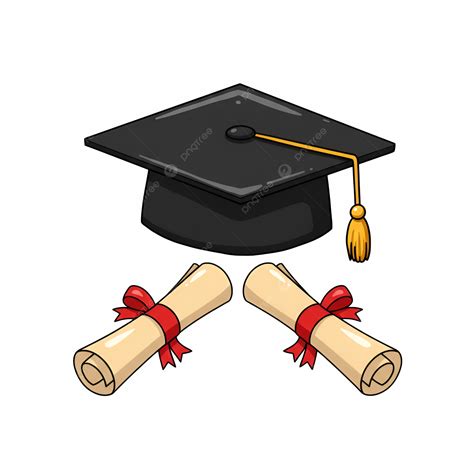Cartoon Graduation Cap And Diplomas Cap Clipart Cartoon Clipart