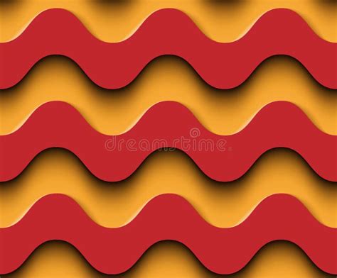 Seamless Geometric Wave Pattern Endless Stylish Texture Ripple Background Stock Vector
