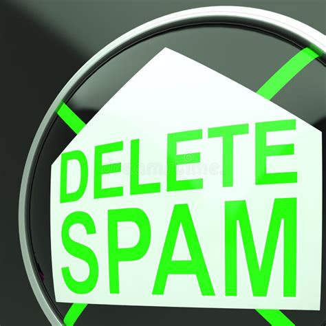Delete Spam Button For Removing Unwanted Email Stock Illustration Illustration Of Clear Mail