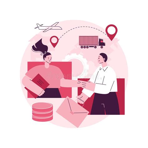 Collaborative Logistics Abstract Concept Vector Illustration Stock