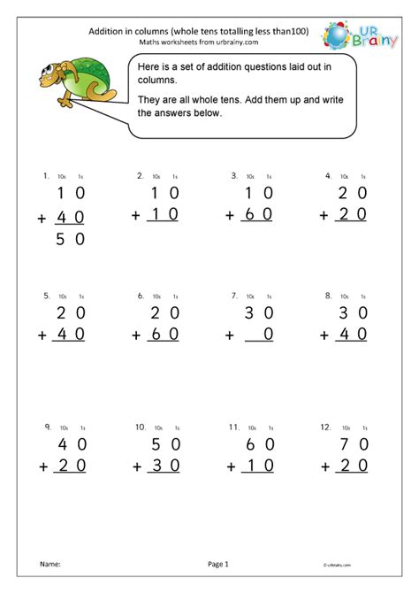 Addition In Columns 3 Addition Year 2 Aged 6 7 By