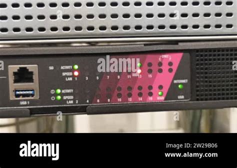 Secured Internet Switch Firewall In A Data Center Stock Video Footage