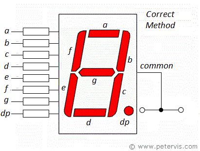 Segment Display Current Limiting Resistor