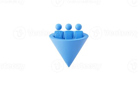 A Blue Triangular Object With Three Spherical Shapes On Top Representing A Stylized Figure Or