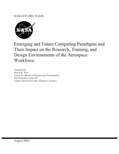 Pdf Emerging And Future Computing Paradigms And Their Impact On The Research Training And