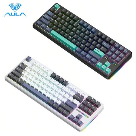 Aula Aula F87pro Gaming Keyboard Diy Rgb Backlit 87 Key Wireless