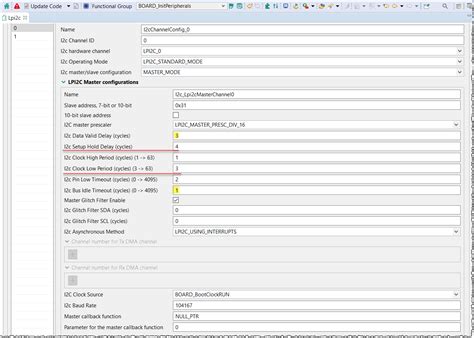 Requesting For Correct Timing Configuration Parameter For I2c Nxp