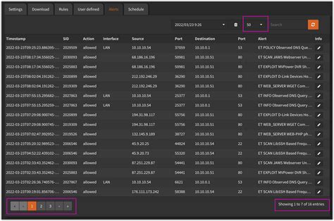 Suricata Alerts Tab Limit And Pagination · Issue 5643 · Opnsensecore