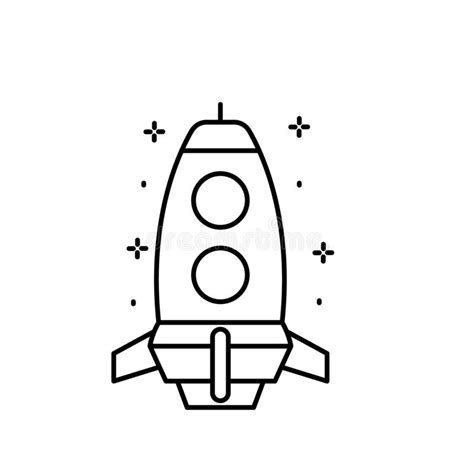 Spaceship Icon Simple Line Outline Vector Of Rocket Icons For Ui And Ux Website Or Mobile
