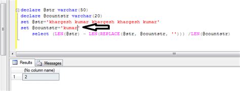 Find Number Of Occurrence Of A Character Is String In Sql