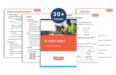 FE Exam Cheat Sheet Genie Prep