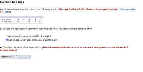 Solved Exercise 12 3 Algo A Multinomial Experiment Produced