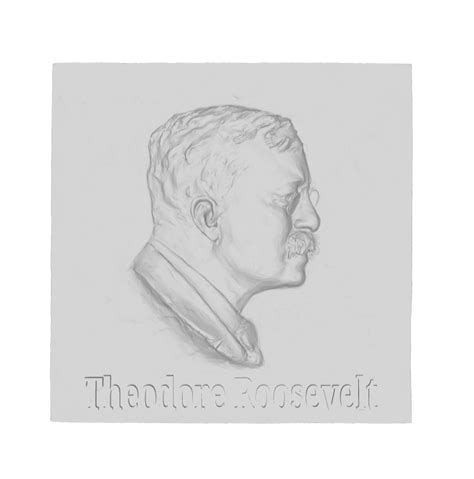 Archivo Stl Gratuito Relieve Del Presidente Estadounidense Theodore