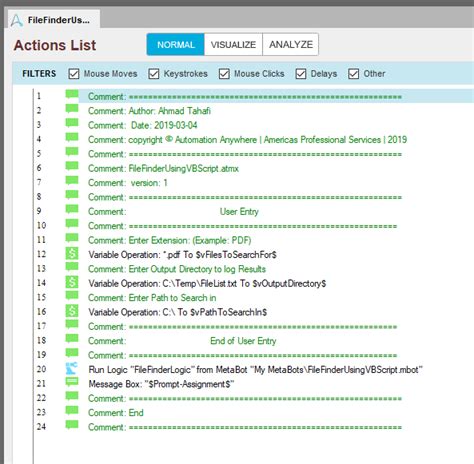 File Finder Using Vbscript Bot Store