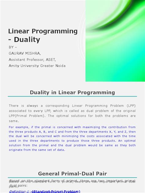 Duality In Lpp Pdf Linear Programming Systems Analysis