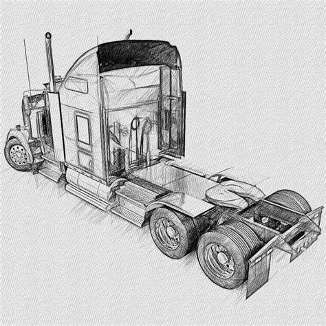 Kenworth Tractor Cab Lh Rr Drawing