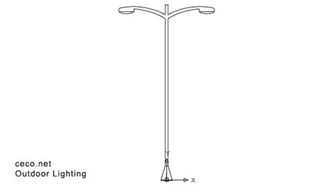 Autocad Street Light Pole Fixtures Solar Powered Street Lighting Poles