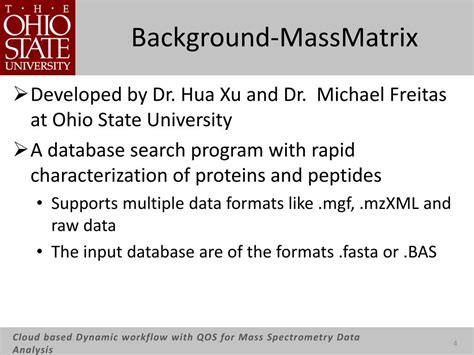 Ppt Cloud Based Dynamic Workflow With Qos For Mass Spectrometry Data Analysis Powerpoint