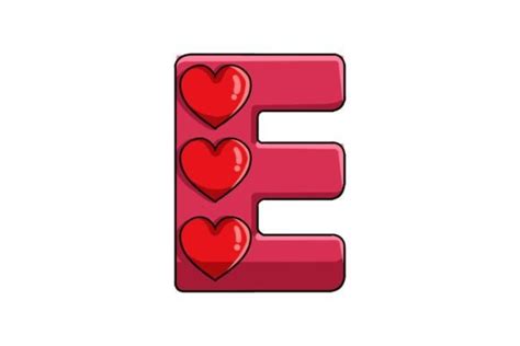 Valentine Alphabet Letter E Illustration Graphic By Goodtimeartsy