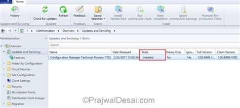 System Center Configuration Manager Technical Preview 1702
