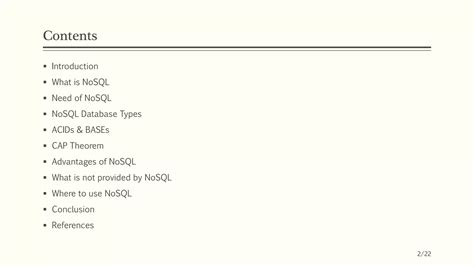 A Seminar On Nosql Databases Ppsx Databases Computer Software And Applications