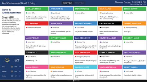 Status Board Savance Workplace