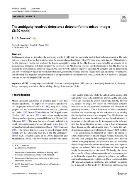 PDF The Ambiguity Resolved Detector A Detector For The Mixed Integer