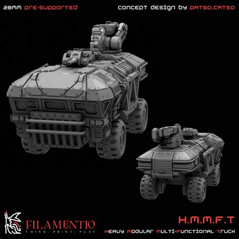 3d printable hv 003 h m m f t [heavy multi modular functional truck