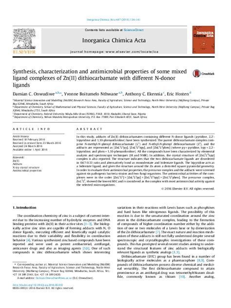 Synthesis Characterization And Antimicrobial Properties Of Some Mixed