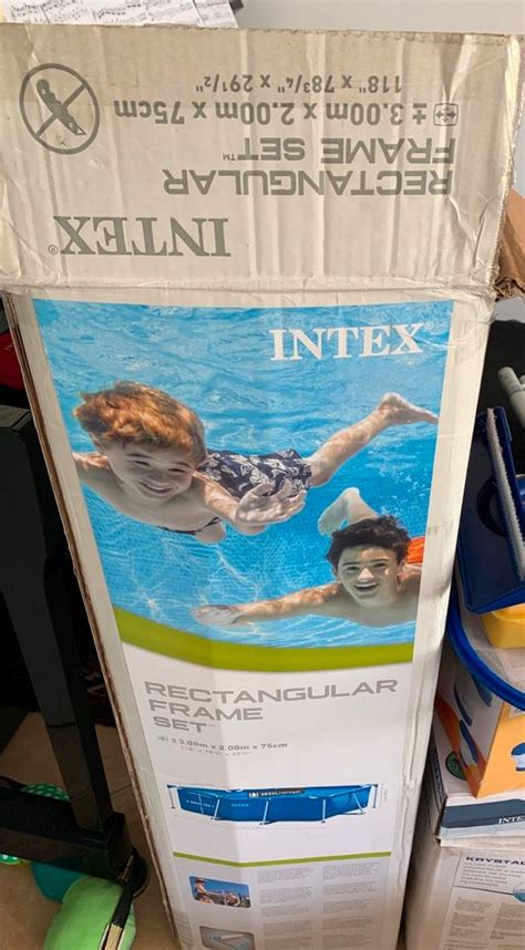 Intex Pool Rectangular Frame Set 3m x 2m x 0,75m mit Zubehör in ...