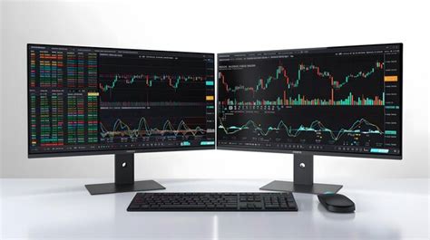 Two Computer Monitors With A Graph Showing The Word Graph Premium Ai