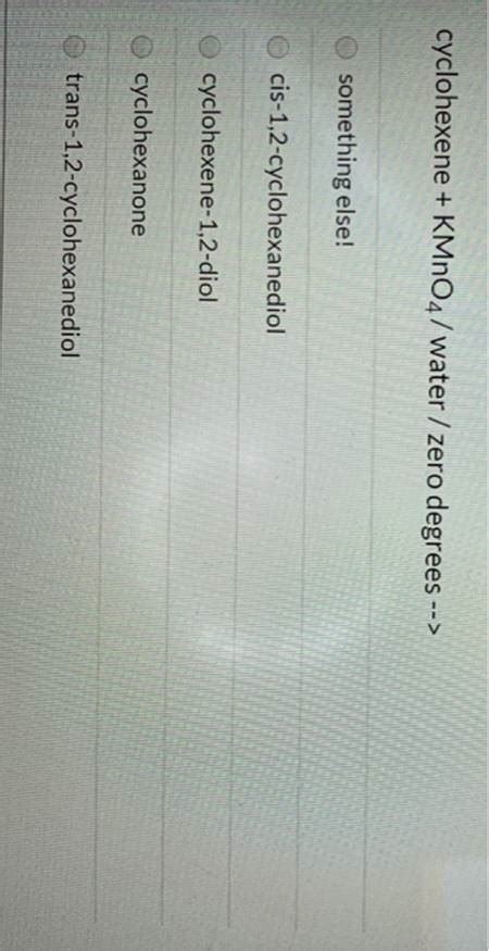Solved Methyl 1 2 Cyclohexanediol Hio4 Water Heat Possible 1 Answer Transtutors