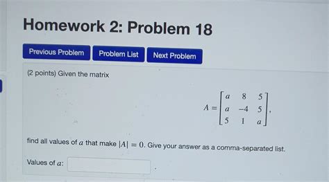 Solved Homework 2 Problem 18 Previous Problem Problem List