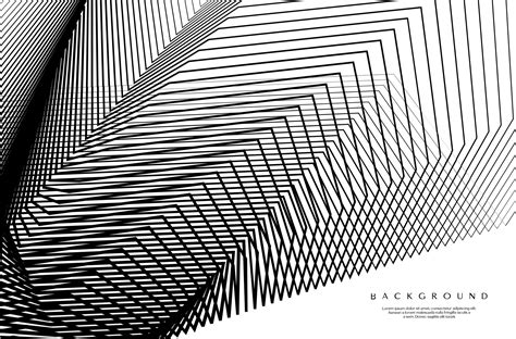 Black And White Abstract Blend Line Background Sharp Dynamic Lines Design 21961523 Vector Art