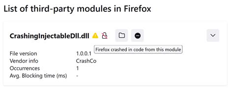 letting users block injected third party dlls in firefox mozilla
