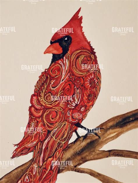 Royal Cardinal Grateful Art Licensing