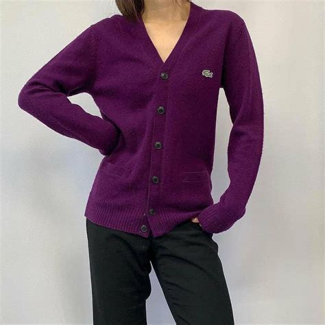 라코스테 보라색 퍼플 가디건 여s Pg279 세컨웨어헬로마켓