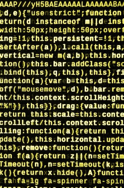 Premium Photo Writing Programming Code On Laptop Digital Binary Data