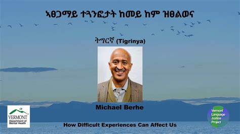 Tigirnya ኣፀጋማይ ተጓንፎታት ከመይ ከም ዝፀልወና How Difficult Experiences Can Affect Us Youtube