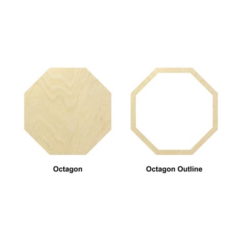Octagon Geometry Shape Multiple Sizes Laser Cut Unfinished Wood Cutout Shapes Home