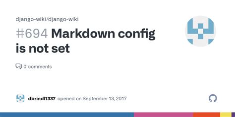Markdown Config Is Not Set Issue Django Wiki Django Wiki GitHub