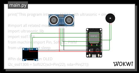 Ultrasonicpy Wokwi Esp32 Stm32 Arduino Simulator