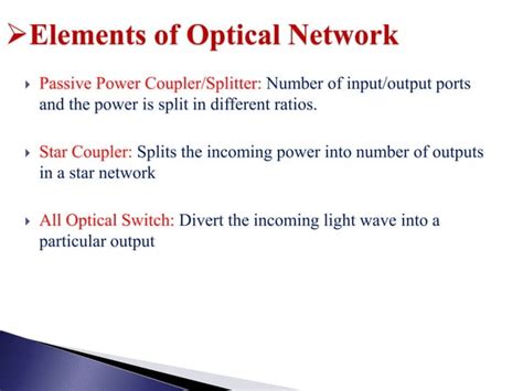 Optical Network And Architecture Pptx Computer Networking Computing