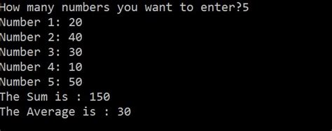Calculate Sum And Average Of An Array In C Programming Pseudocode